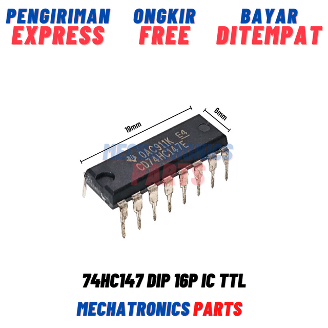 74HC147 DIP 16P IC TTL 74147 Decimal BCD Counter | Lazada Indonesia