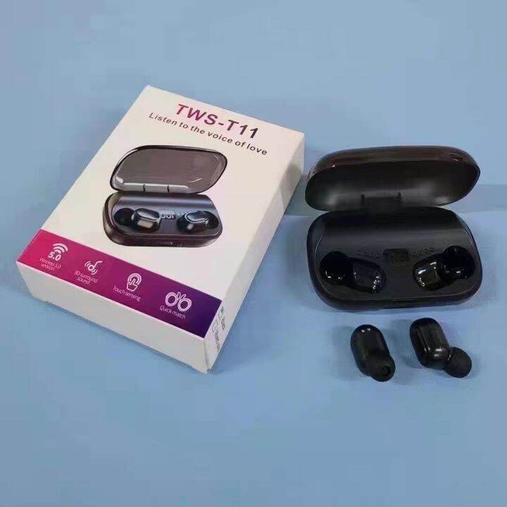 NEW!! หูฟังบลูทูธไร้สาย รุ่นTWS-T11 หูฟังแบบพกพา earburds IPX7กันน้ำ มา ...