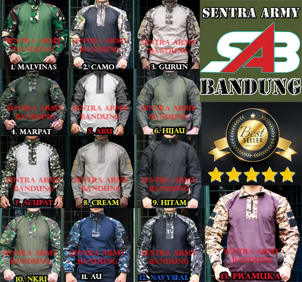 kaos tactical bdu / baju tactical / bdu lengan panjang combat loreng | Lazada Indonesia