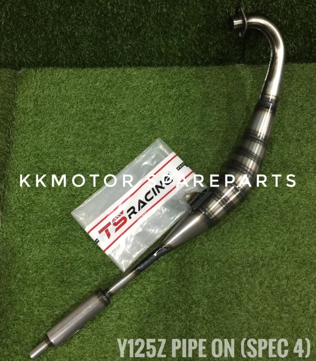 TS RACING EXHAUST PIPE ON YAMAHA Y125Z SPEC 4 / RXZ RX-Z SPEC 4 PIPE ON ...