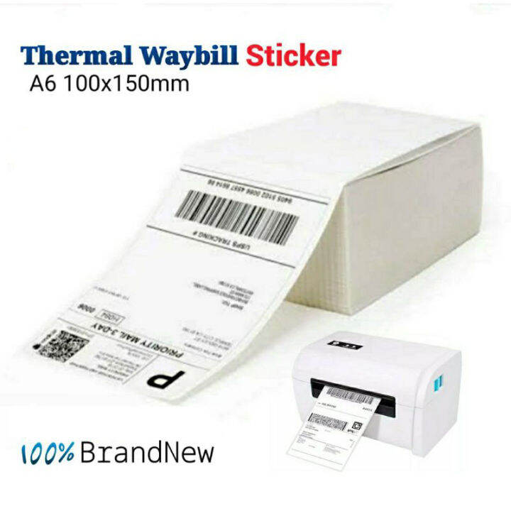 Thermal Sticker Stack Fanfold 100*150mm A6 500PCS Consignment Note ...