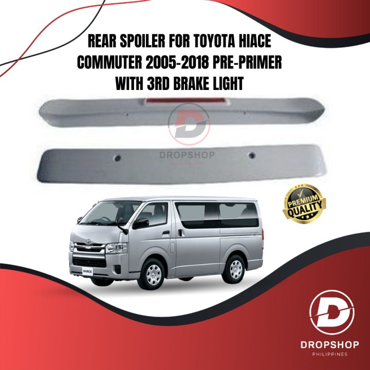 Rear Spoiler for Toyota HiAce Commuter 2005-2018 ABS Plastic Pre-primer ...