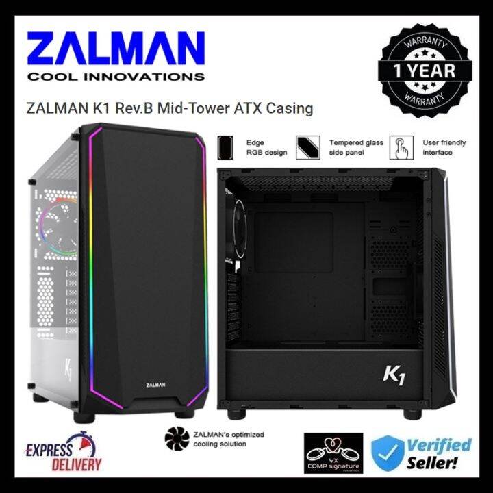 ZALMAN K1 Rev.B Mid-Tower ATX Casing | Lazada