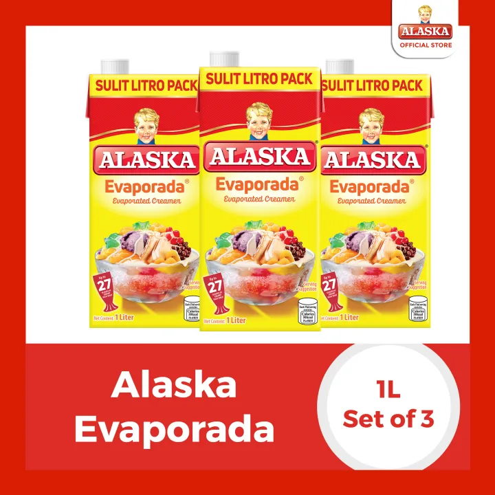 Alaska Evaporada Evaporated Creamer 1L | Set of 3 | Lazada PH