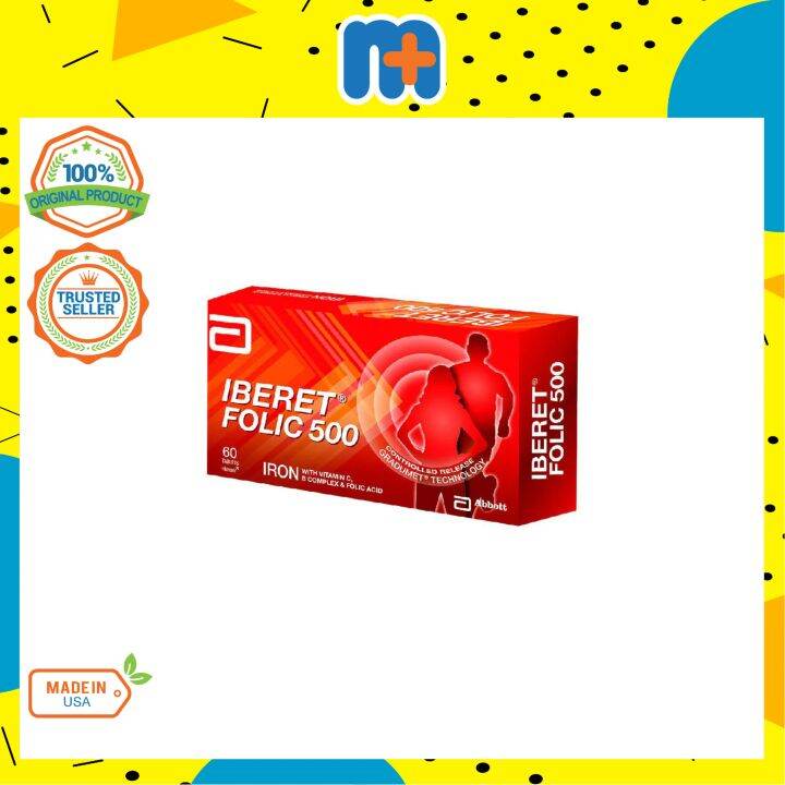 [MPLUS] ABBOTT Iberet Folic 500 Tablet 30S | Lazada
