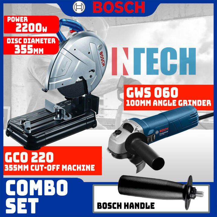 BOSCH COMBO KIT GCO200 + GWS060 METAL CUT-OFF SAW C/W 4" ANGLE GRINDER ...