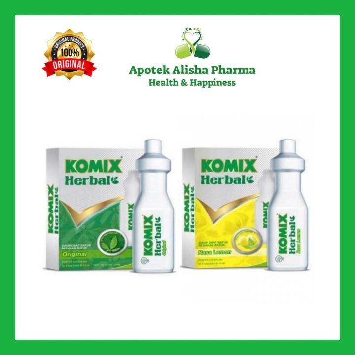 Komix Herbal Original / Lemon Botol(Box 4Pouch) - Komix Herbal Hijau ...