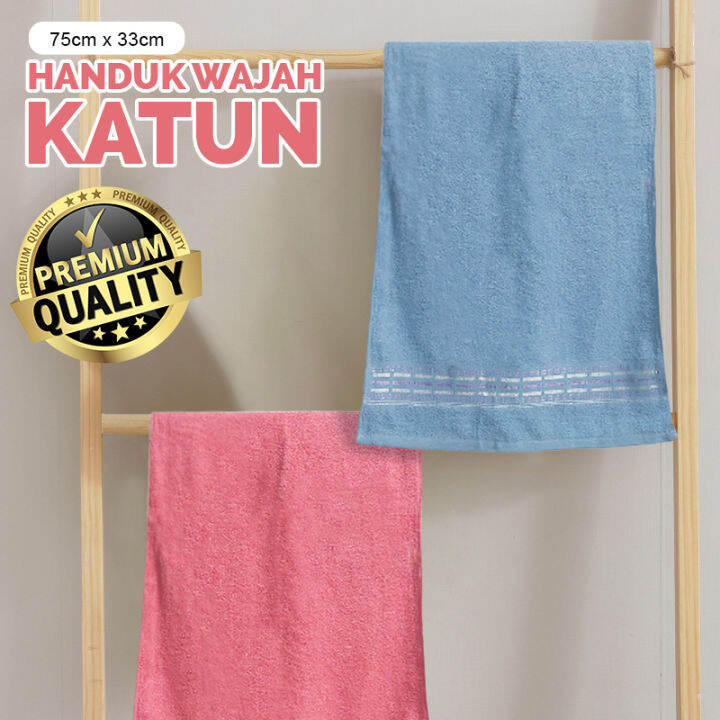 Handuk Muka Halus Kecil Ukuran 75cm x 33cm Face Towel Katun Tebal Anti Bakteri | Lazada Indonesia