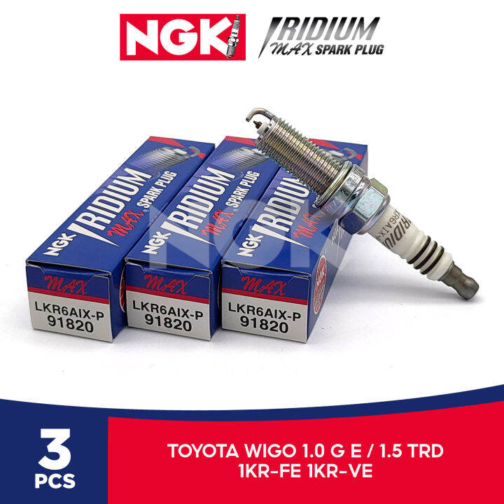 NGK 3Pcs LKR6AIX-P Iridium Max for Toyota Wigo 1.0 G E / 1.5 TRD 2014 -UP 1.4 | Lazada PH