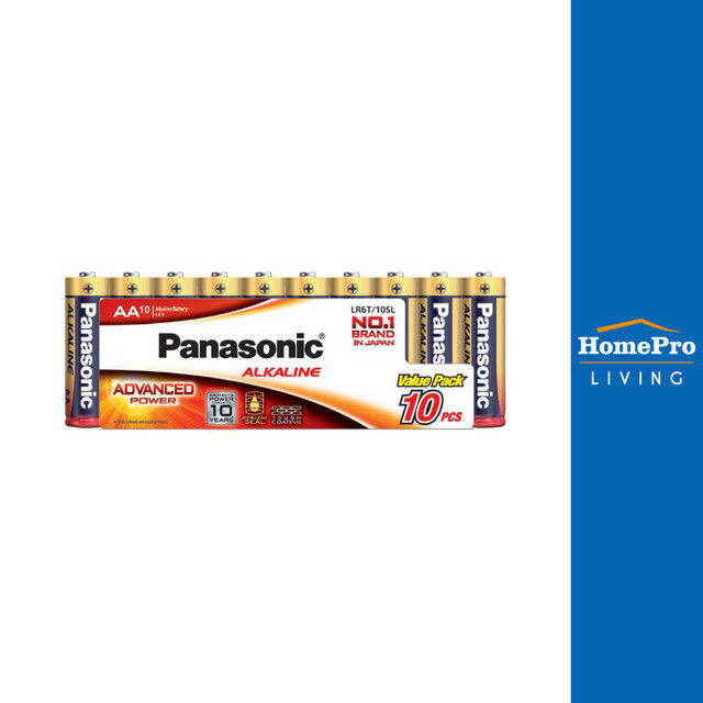 HomePro ถ่านอัลคาไลน์ AA LR6T แพ็ก 10 ก้อน แบรนด์ PANASONIC | Lazada.co.th