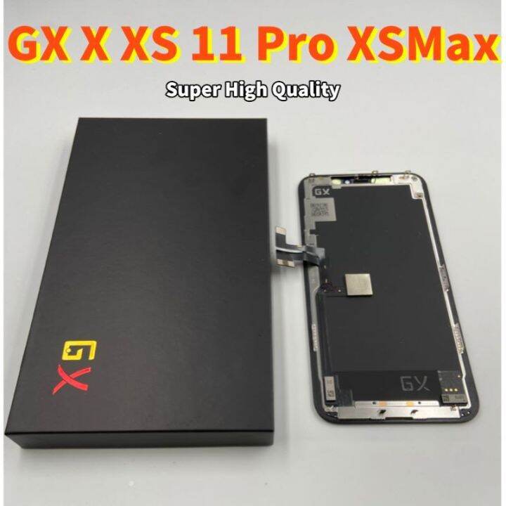 GX หน้าจอ OLED สำหรับ iPhone X XS MAX,โทรศัพท์มือถือจอแสดงผล LCD 3D Touch Digitizer Assembly จอ ...