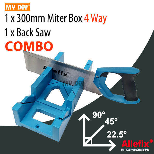 MYDIYSDNBHD - Multifunctional Miter Box With Backsaw 22.5 45 90 Degree ...