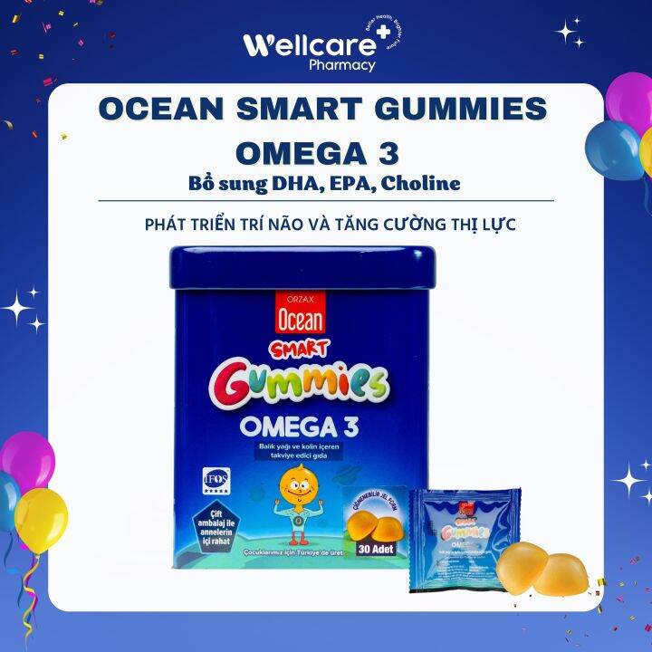 Ocean Smart Gummies Omega 3 [Chính hãng] – Giúp phát triển trí não và ...