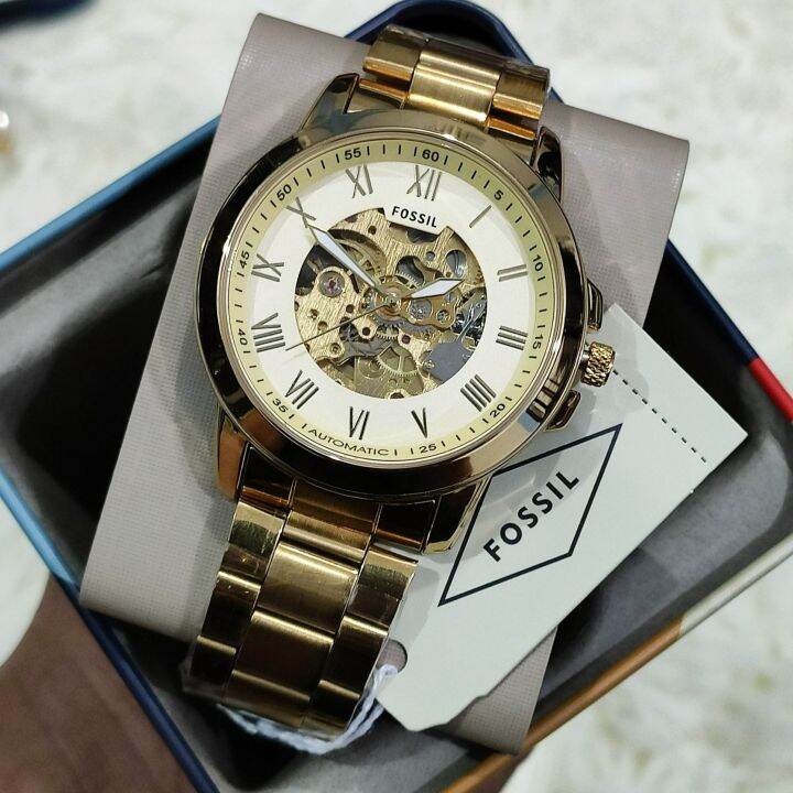Original Fossil ME3112 Grant Skeleton Fully Automatic Japan Movement ...