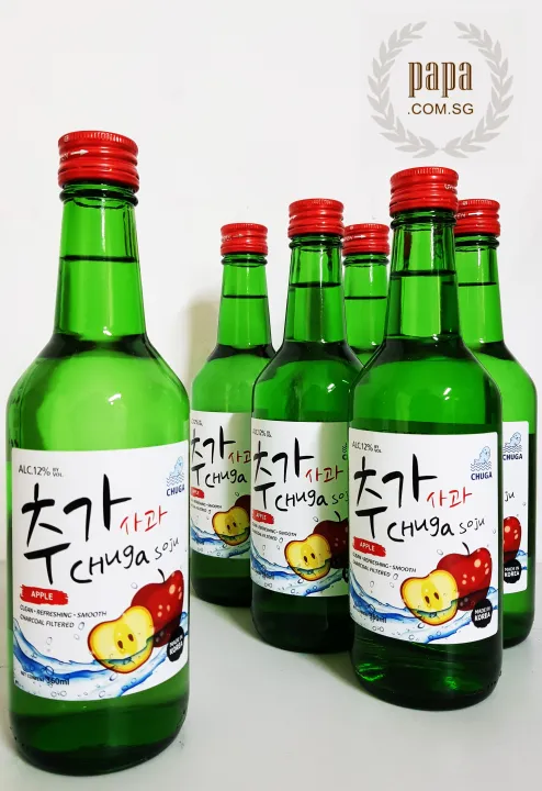 Chuga Korean Soju - Apple - 12% ABV (6 Bottles x 360ml Bottle) | Lazada ...