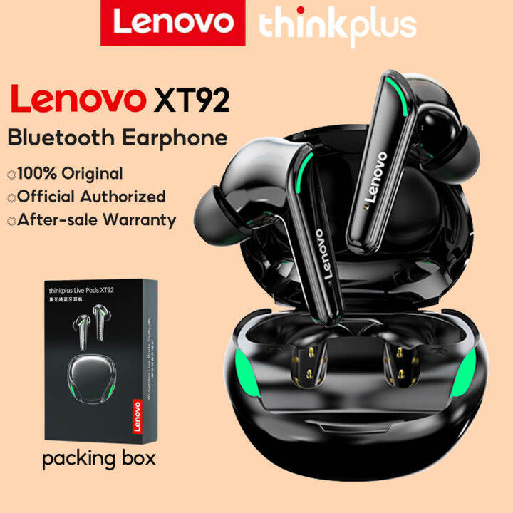 Lenovo หูฟังบลูทูธ XT 92 หูฟังบลูทูธ รุ่น Bluetooth V5.1 พร้อมกล่องชาร์จ เอียร์บัด ใช้ได้กับมือ ...