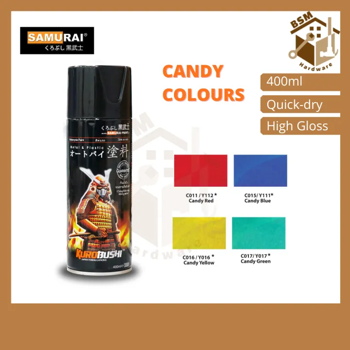 BSM Samurai Spray Paint Candy Colours Motorcycle Paint Spray cat Cat ...