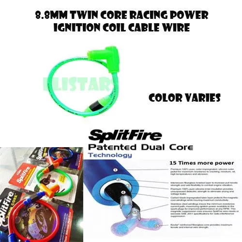 Motorcycle 8.8mm Twin Core Racing Power Ignition Coil Cable Wire Honda ...
