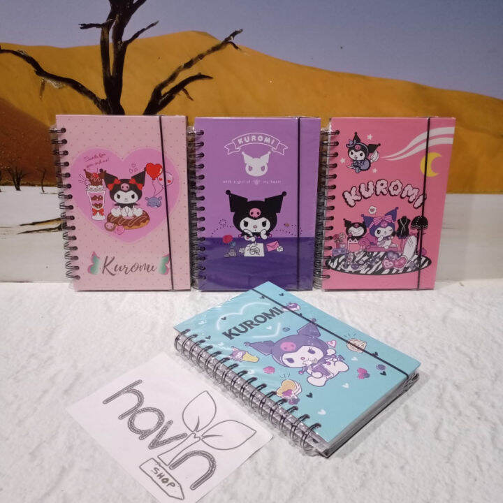 DIARY SPIRAL ada TALI NOTEBOOK RING MEMO KUROMI SANRIO | Lazada Indonesia