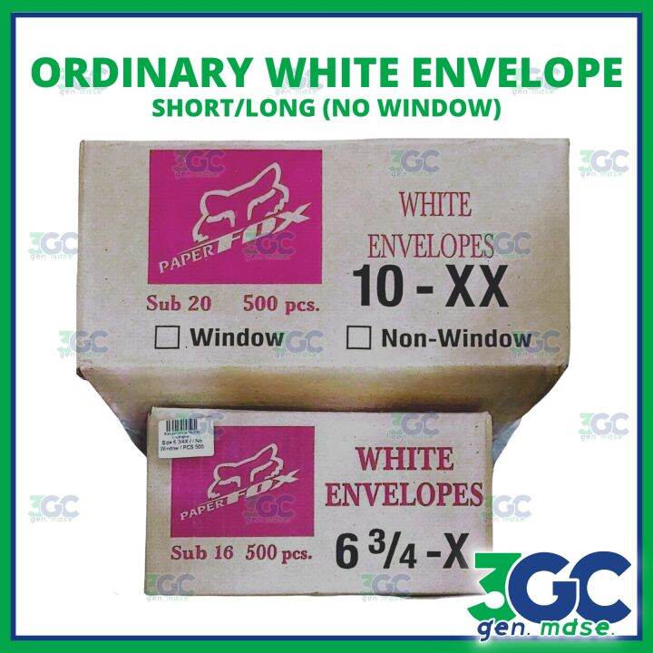 Ordinary White Short/Long Envelopes (no window) | Lazada PH