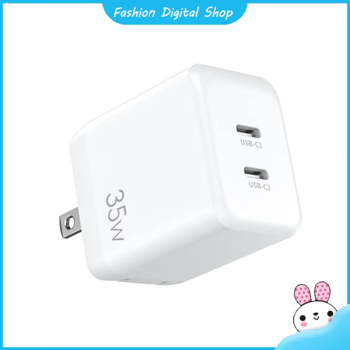 Usb C Charger Pd35w Gan Wall Charger พร้อม Dual Port น้ำหนักเบา Fast ...