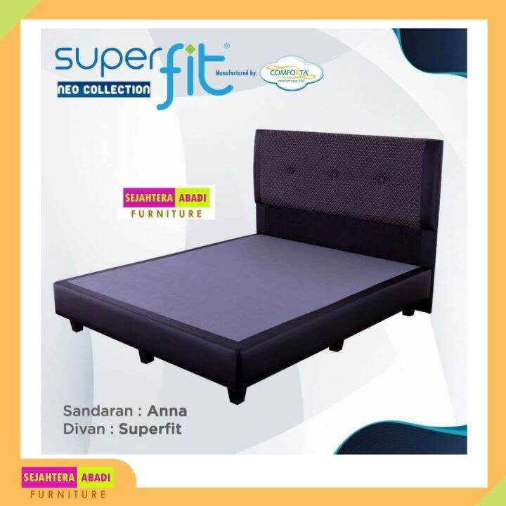 comforta springbed - divan sandaran oscar hitam cream dipan superfit ...