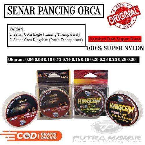 Senar / Knur Tali Pancing Nylon Orca Eagle Dan Kingdom Panjang 50 Meter ...