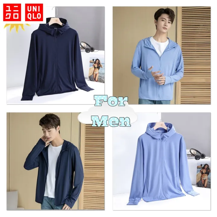 (พร้อมส่ง) Uniqlo เสื้อกันยูวี UPF50+ เสื้อกันแดด เสื้อแขนยาวมีหมวก เสื้อกันUV ระบายอากาศได้ดี ...