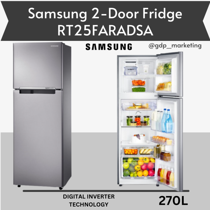 Samsung Fridge 270L RT25FARADSA/ME with Digital Inverter Technology ...