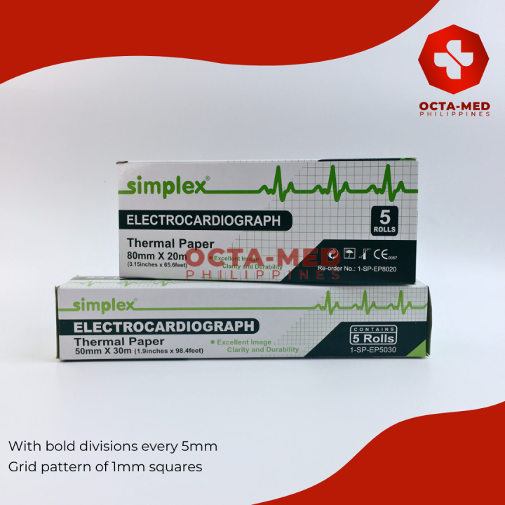 ECG Paper 50mmx30mm/80mmx20mm | SIMPLEX Wholesale | Lazada PH