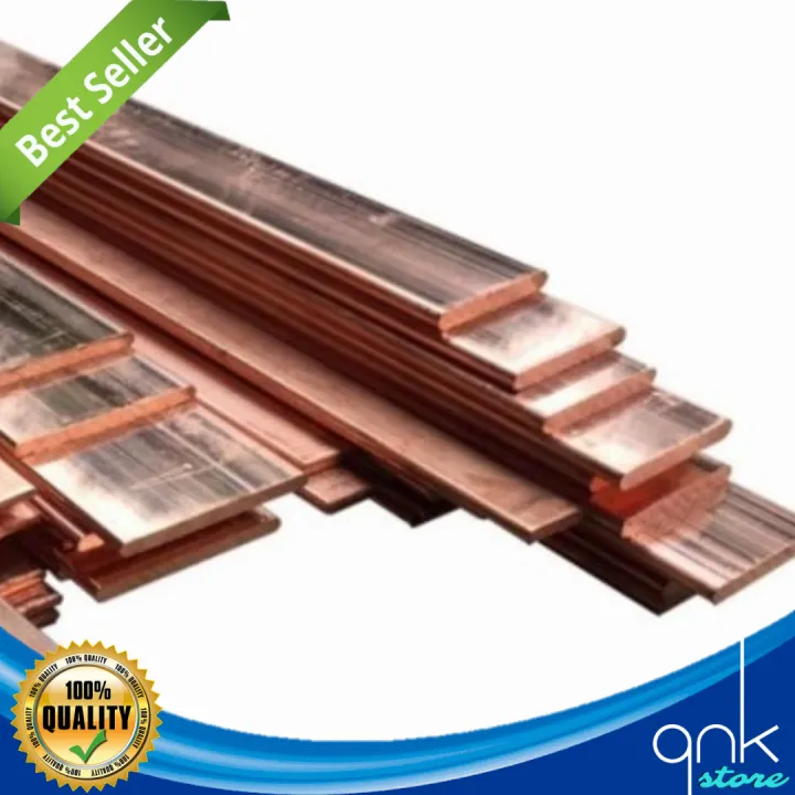 Plat Tembaga Potongan 5mm x 20mm Tembaga Murni Panjang 50cm Plat Busbar ...