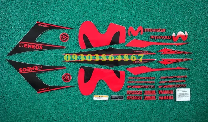 SNIPER Mx150 MOVISTAR RED/BLACK Stock Decal/Sticker | Lazada PH