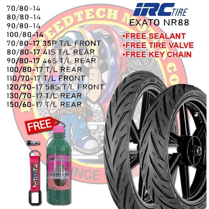ORIGINAL IRC NR88 EXATO TUBELESS TIRE SIZE RIM 13/14 17 MADE IN ...