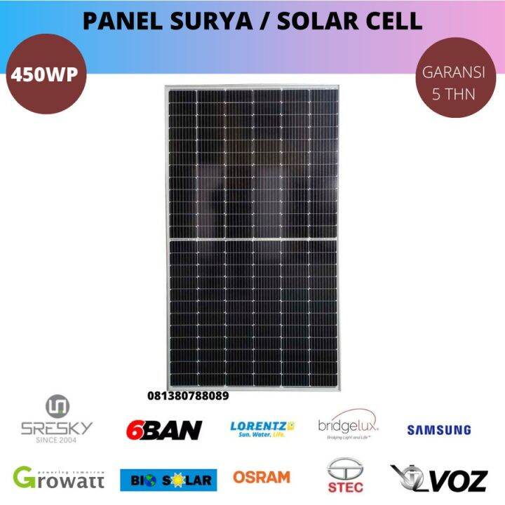 Solar Panel 450wp Mono Crsytalline Panel Surya 450W Mono | Lazada Indonesia
