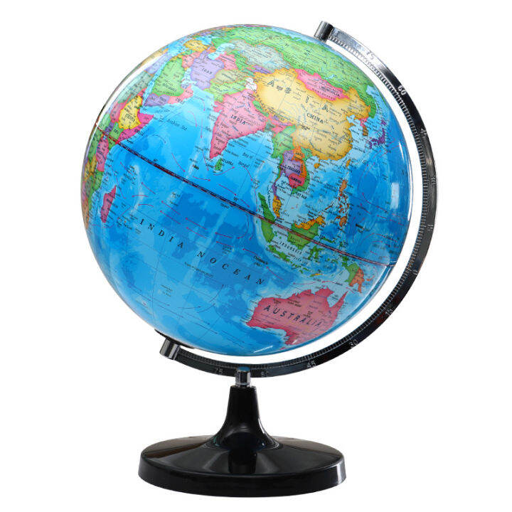 20/32cm Retro LED World Earth Globe Map 360 Degree Rotating World ...