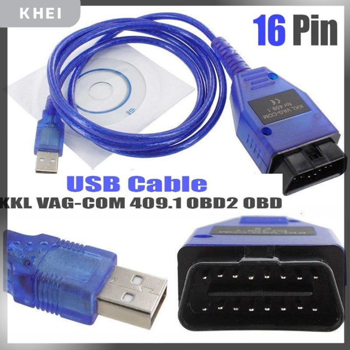 KHEI USB Cable KKL VAG-COM 409.1 OBD2 OBD Diagnostic Scanner VCDS VW/Audi/Seat A++ | Lazada PH