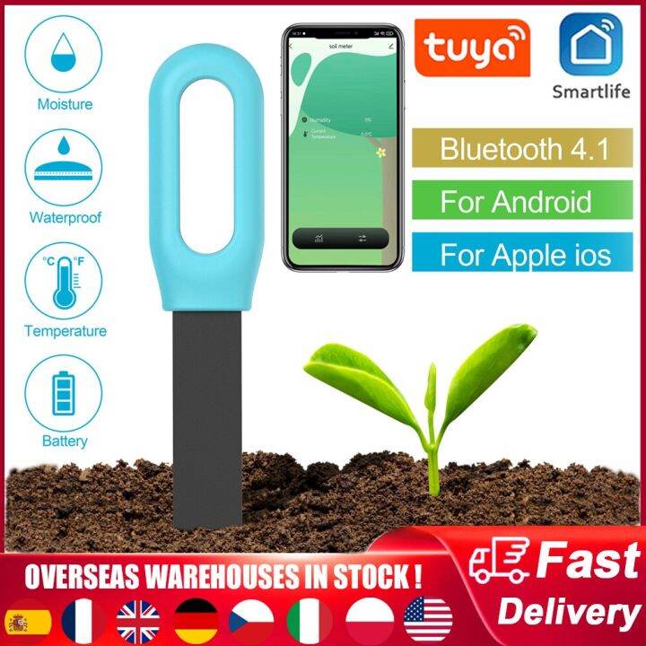 Tuya BT Wireless 2In1 Soil Moisture Meter Plant Soil Temperature Humidity Monitor Potted Plant ...