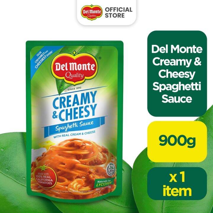wqskx DEL MONTE Creamy Cheesy Spaghetti Sauce the No. 1 Spaghetti Sauce ...