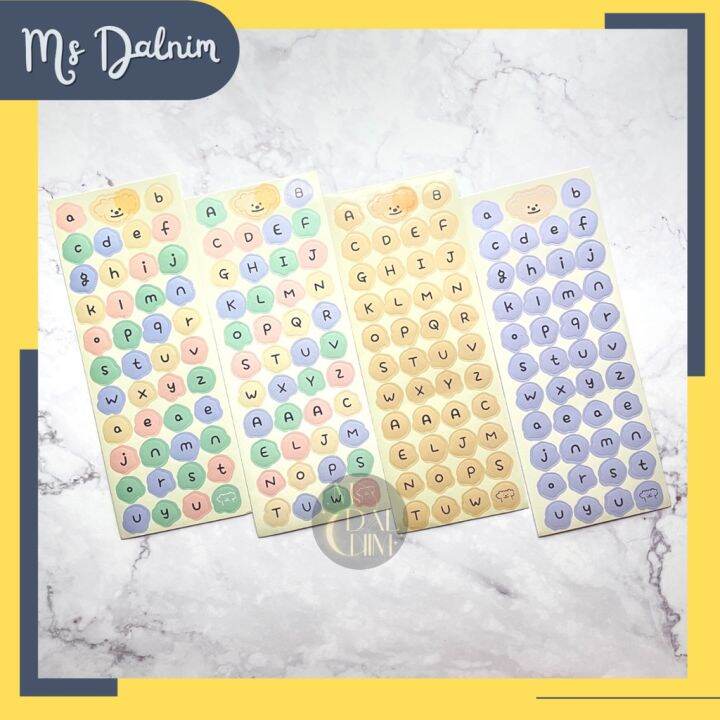 [Ms Dalnim] Stiker Huruf Alfabet Aesthetic Lucu / Sticker Alphabet Cute ...