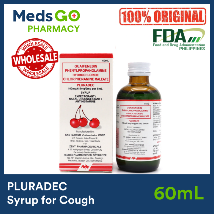 PLURADEC Syrup for Cough 60mL | Lazada PH