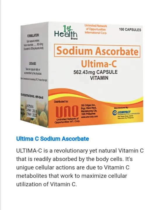 5 BLISTER TRIAL PACK,Pampataba na Vitamins | Ultima c | sodium ...