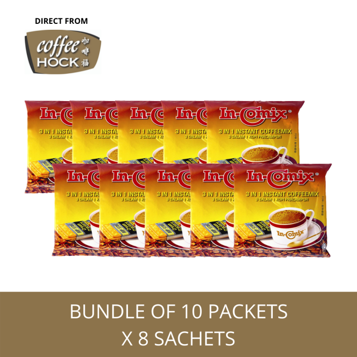 [BUNDLE OF 10] In-Comix 3in1 Instant Coffee (8 sachets x 20g) | Lazada ...