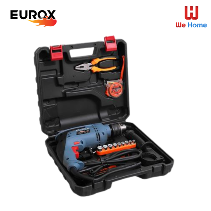 EUROX สว่านกระแทก 13มม. 650วัตต์ รุ่น GB16RE SET EUROX (เซ็ตกล่องพร้อมเครื่องมือ) | Lazada.co.th
