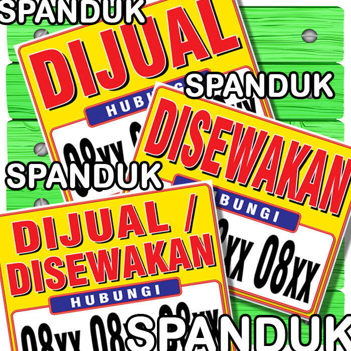 Spanduk / Banner Rumah, Ruko, Toko dijual / disewakan (100x80 cm ...
