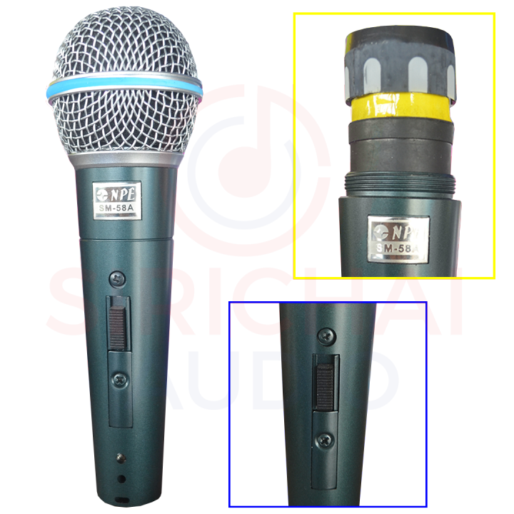 NPE SM58A ไมค์สาย ไมโครโฟนแบบ Dynamic Uni-Directional พร้อมสาย | Lazada ...