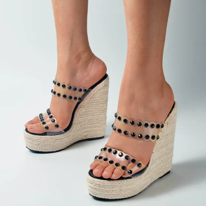 2022 Model New Large Size Nightclub Super High Heel Platform Wedge T ...