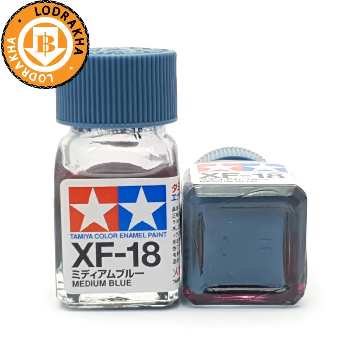 สีมีเดี้ยมบลูด้านสูตรน้ำมัน Tamiya Enamel XF18 Medium Blue 10ml ...