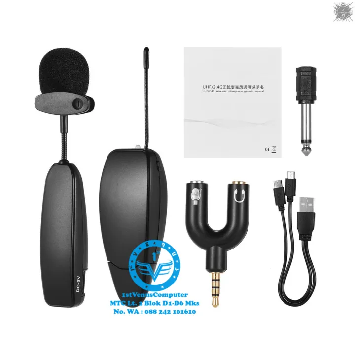 MICROPHONE WIRELESS KX6515D UHF MIC NIRKABEL 2 IN 1 / SPRO-MIC3 | Lazada Indonesia