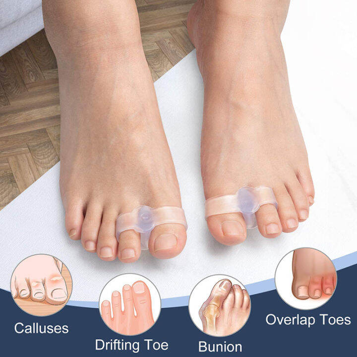 sawu Foot Thumb Double Hole Sleeve hallux Valgus Silicone Gel Toe ...