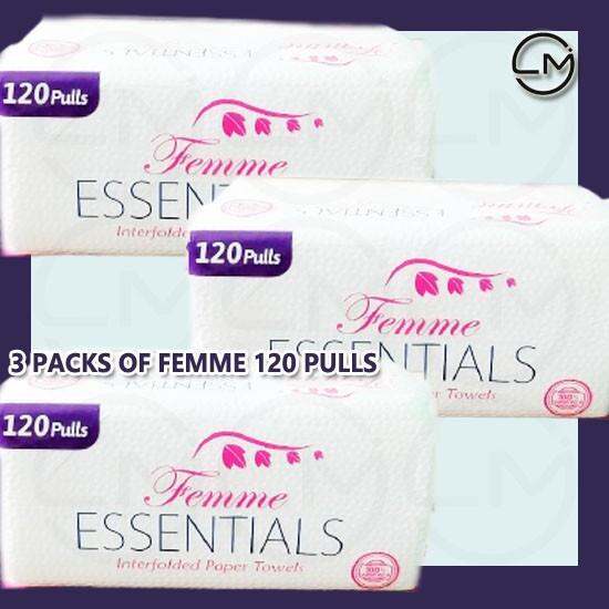 Femme Paper Towel Tissue Interfolded 3 Packs 120 Pulls | Lazada PH